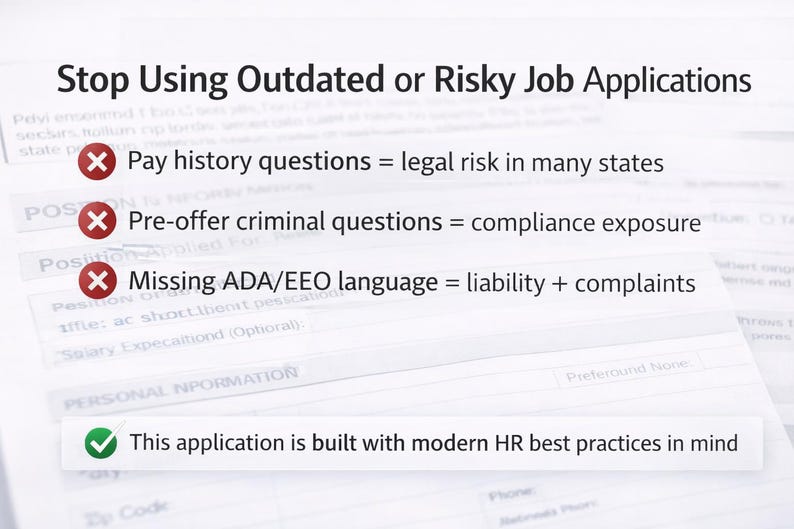Employment Application Template (word & PDF) + HR Quick Reference Guide ...