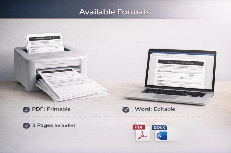 Employee Attendance Log Template | HR Attendance Tracker | PTO, FMLA ...