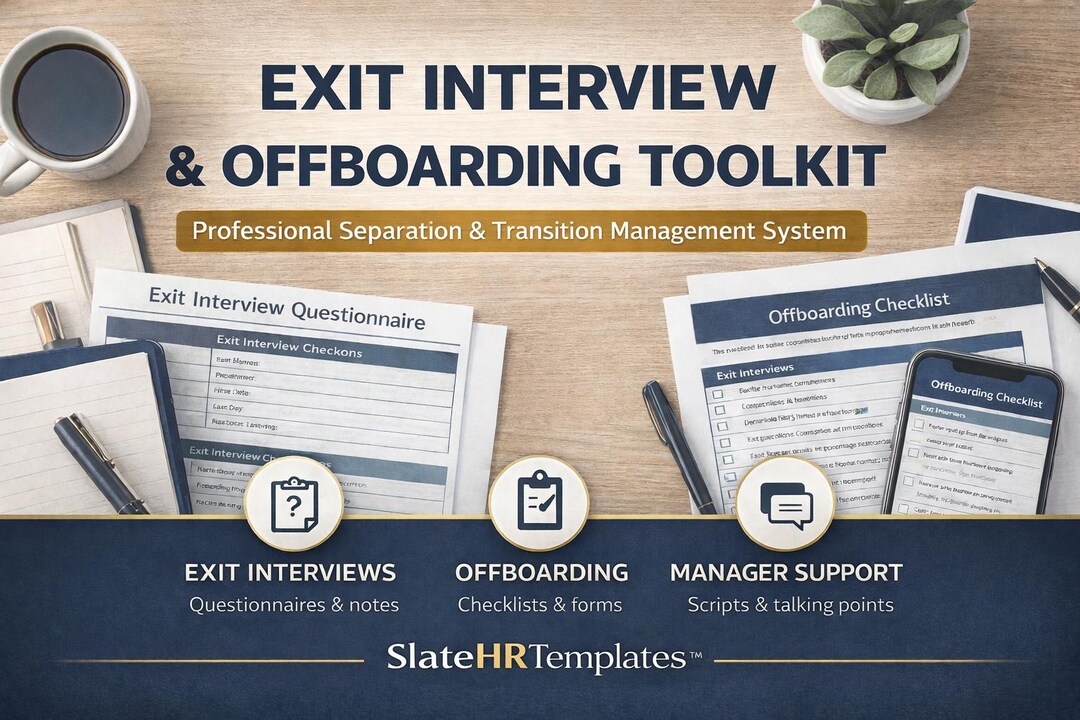 Exit Interview Offboarding Toolkit | HR Separation Templates (editable ...