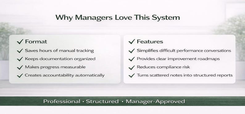 SMART PIP Tracker Excel | 30-60-90 Day Performance Improvement Plan ...
