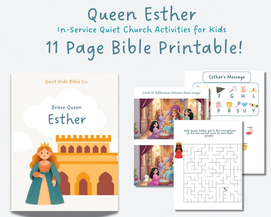 Queen Esther Curriculum, Purim Lesson for Kids, Sunday School Puzzles ...