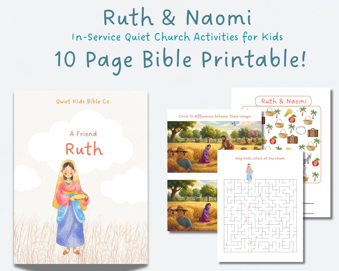 Ruth and Naomi Curriculum, Ruth and Boaz Lesson for Kids, Sunday School ...