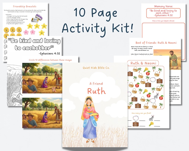Ruth and Naomi Curriculum, Ruth and Boaz Lesson for Kids, Sunday School ...