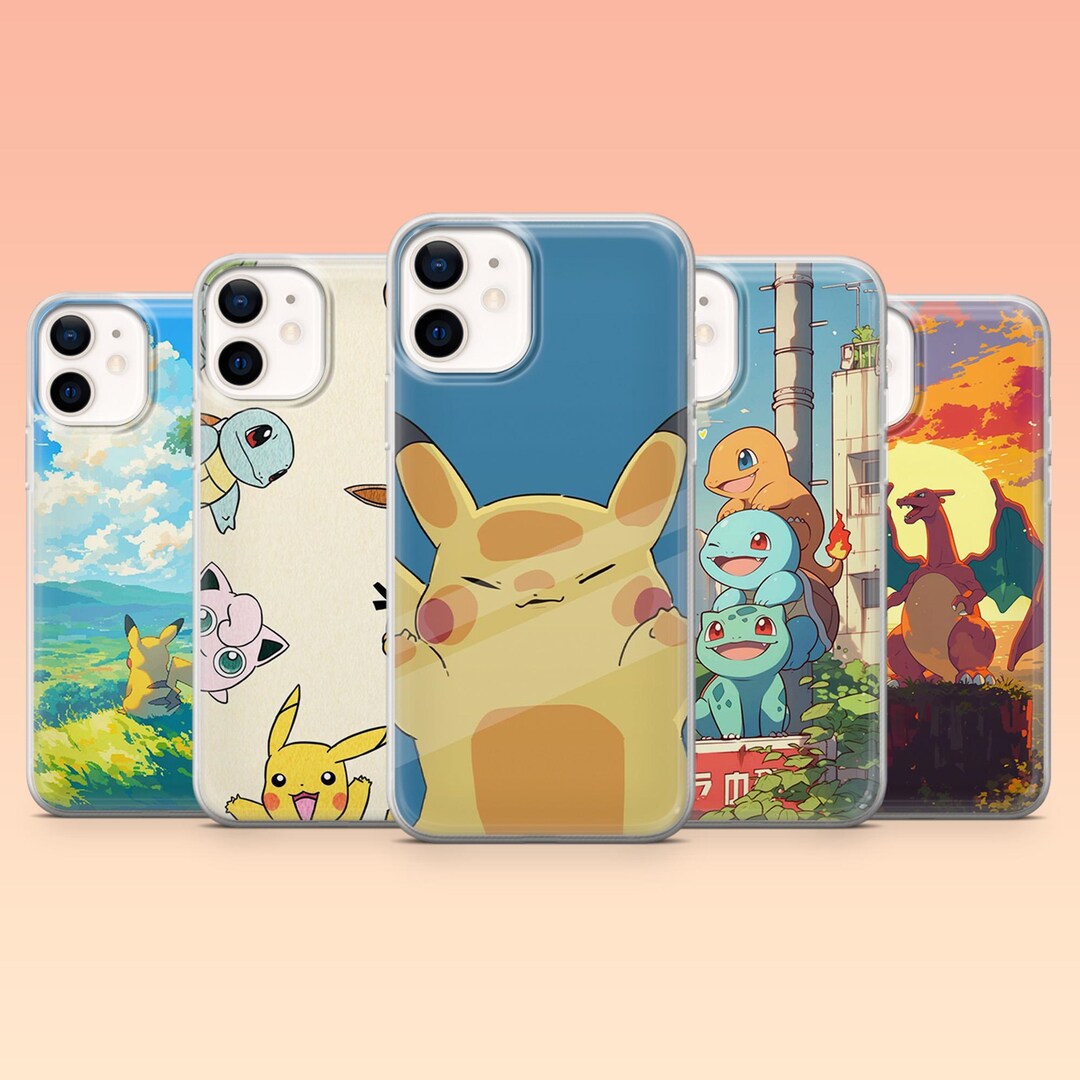 Pokemon Phone Case Pikachu Cover for iPhone 16,15,14,13,12, Samsung ...