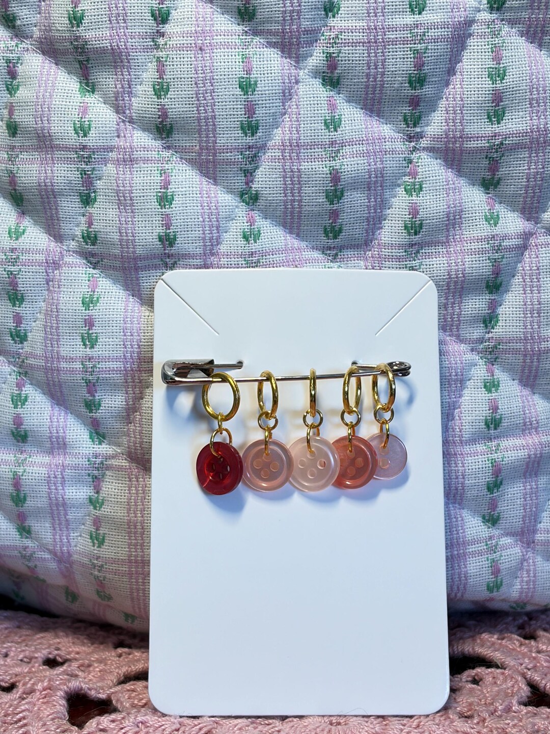 Upcycled Button Stitch Markers for Knitting - Etsy