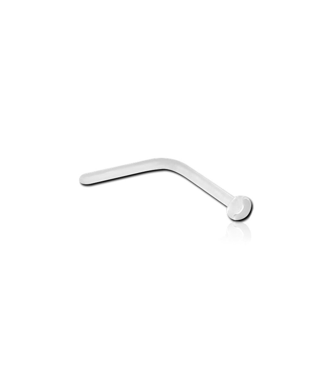 Monofilament Nose Ring, Lbend, Retainer Stud, 2mm Disc Design. Clear ...