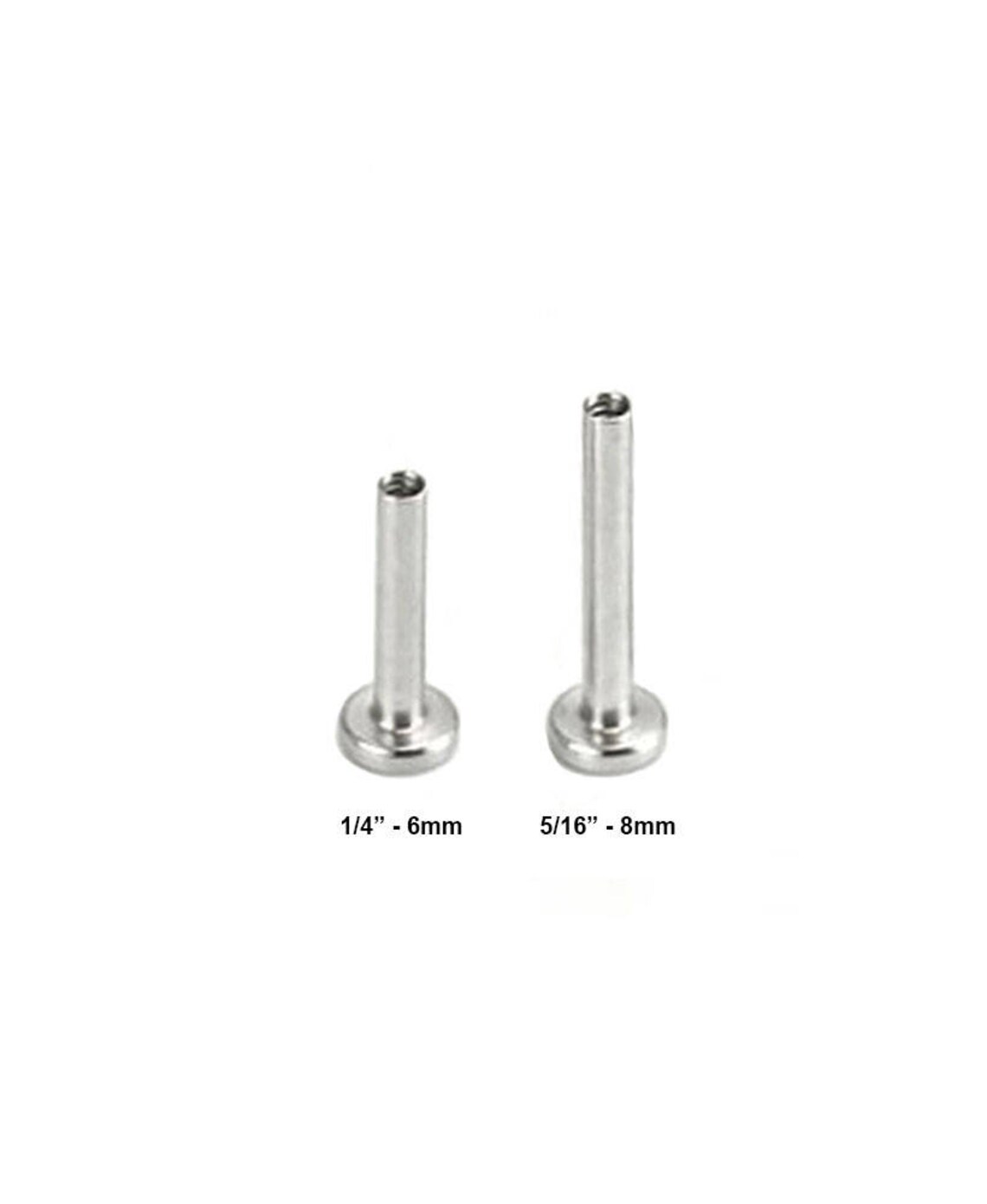 Titanium Labret Style Nose Monroe Stud Push Pin Post 316L - Etsy