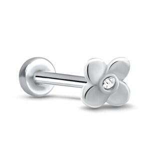 316L Surgical Steel Labret Style Nose Monroe Stud Screw Post Flower ...