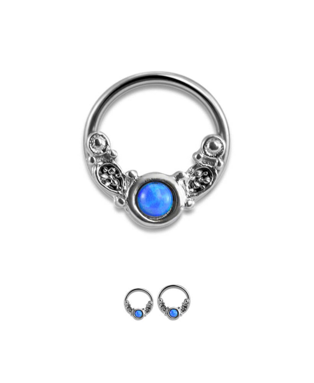 316L Surgical Steel Captive Septum Clicker Nose Hoop Ear Cartilage ...