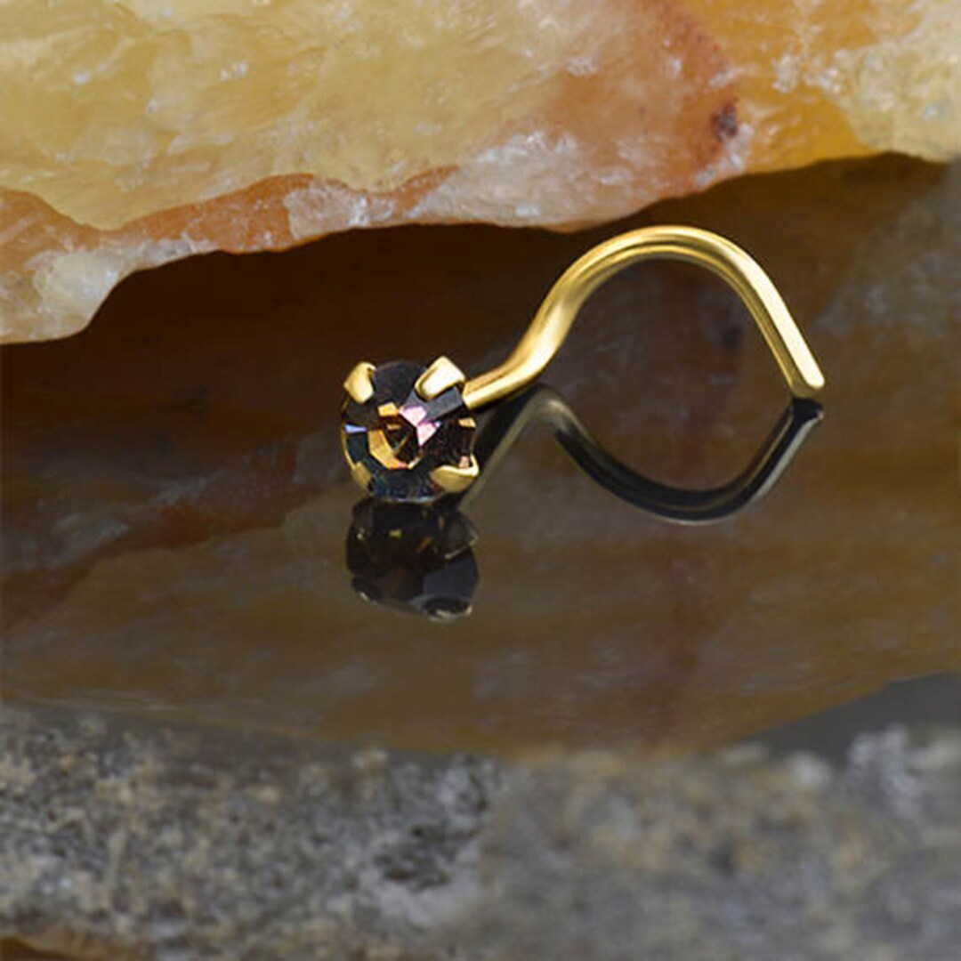 14K 18K 24K Yellow Gold White Gold or Rose Gold Nose Ring - Etsy
