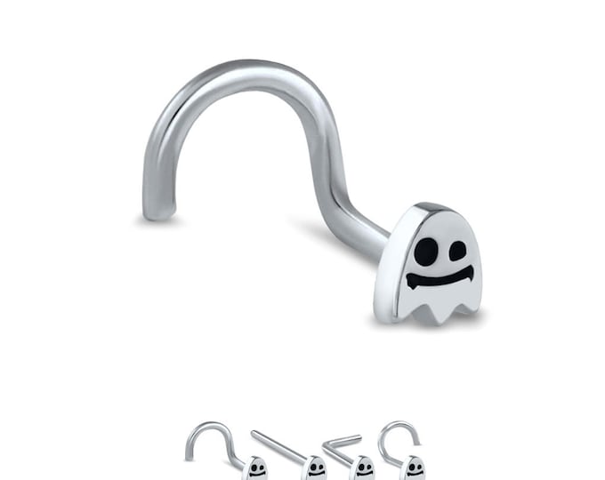 16G Skull CZ Cartilage Piercing / Externally Threaded/ Various Post Bar ...