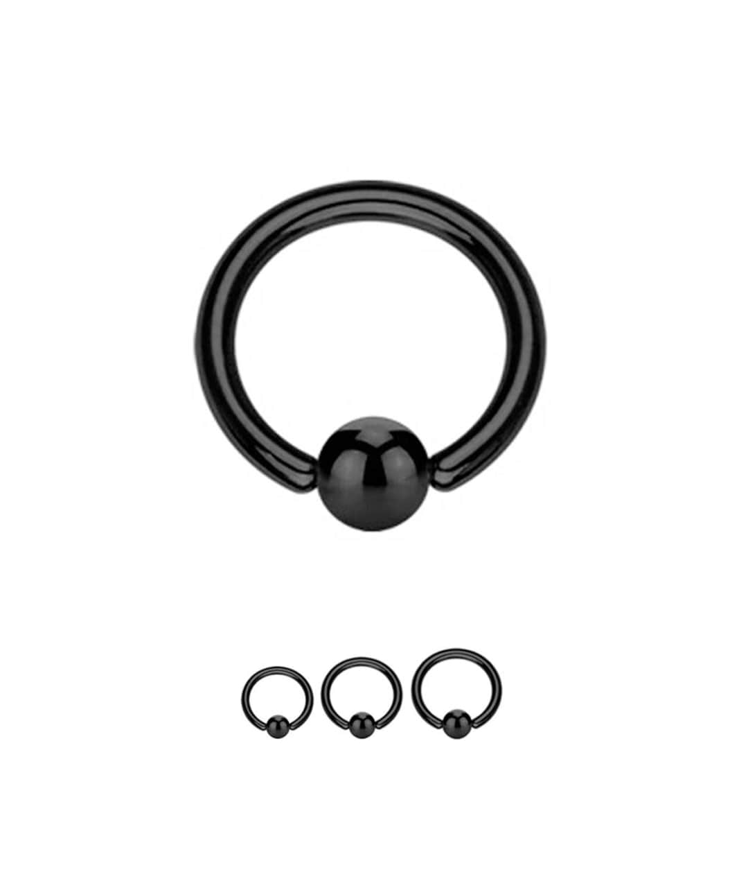 14K White GOLD Fixed Captive Bead RINGS Ear Lips Cartilage Nose ...