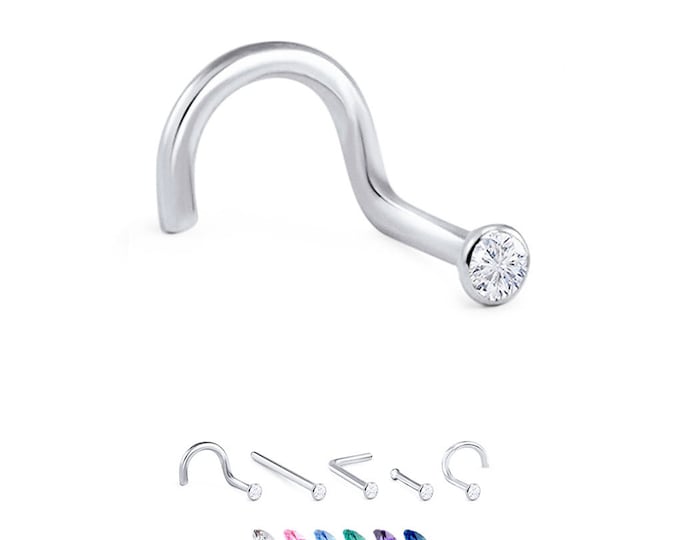 Bioflex Nose Retainer, Plastic Nose Rings and Studs, Non Metal Nose ...