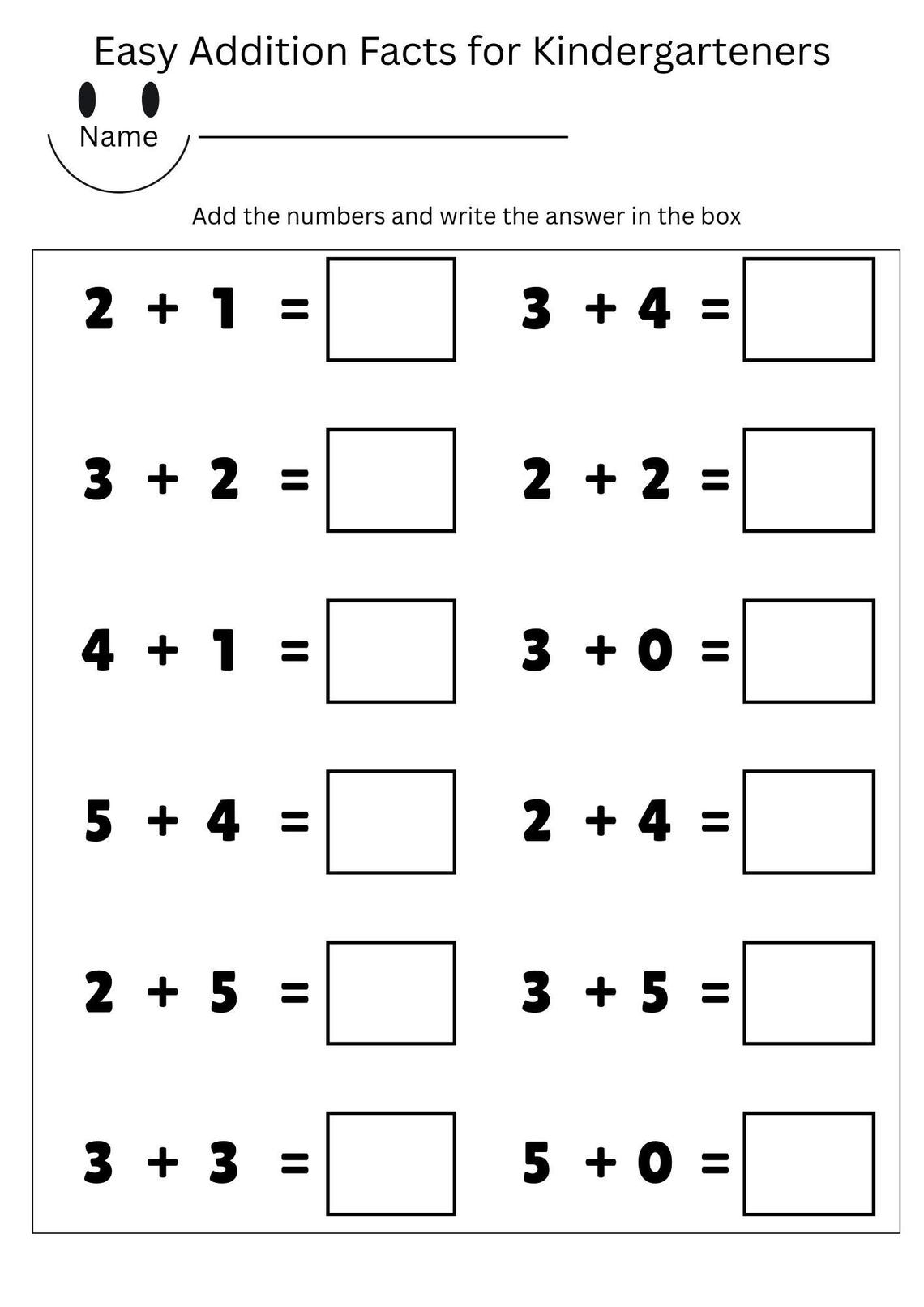 Kindergarten Math Worksheets | Addition 1-10 PDF | Printable Homeschool ...
