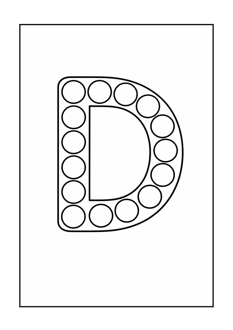 Alphabet Dot Marker Coloring Pages – ABC Printable Letters | Pre‑k ...