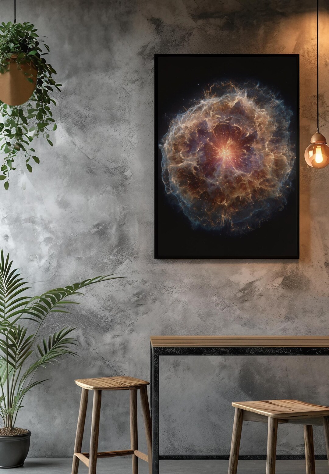 Supernova Explosion Wall Art, Stellar Burst Deep Space Illustration - Etsy