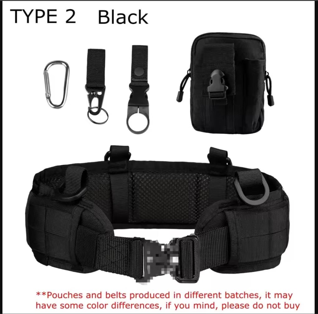 Tactical Padded Belt Airsoft CS Combat Airsoft Belts Duty Paintball ...
