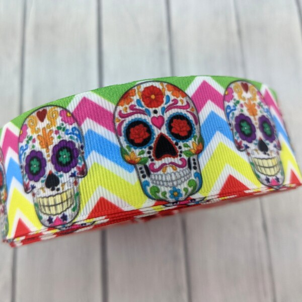 Sugar Skull Ribbon - Etsy