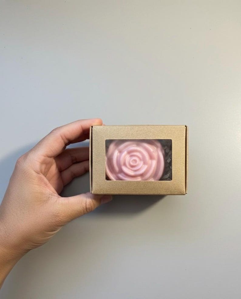 Handmade Rose Flower Soap Bar, Luxury Floral Scented Soap for Gift ...