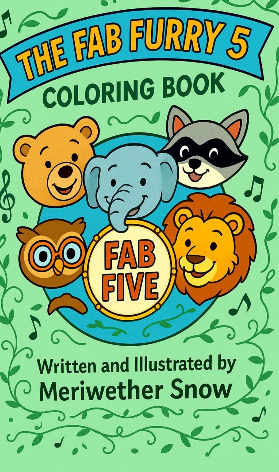 The Fab Furry 5 Coloring Book | Printable Kids Coloring Pages | Music ...