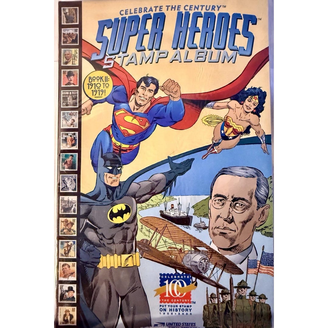 Celebrate the Century Super Heroes Stamp Album Book II 1910-1919 USPS ...