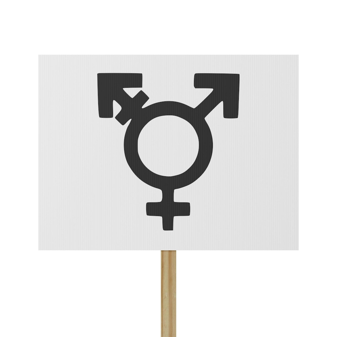 Transgender Rights Protest Sign Gender Identity Pride Rally Poster ...