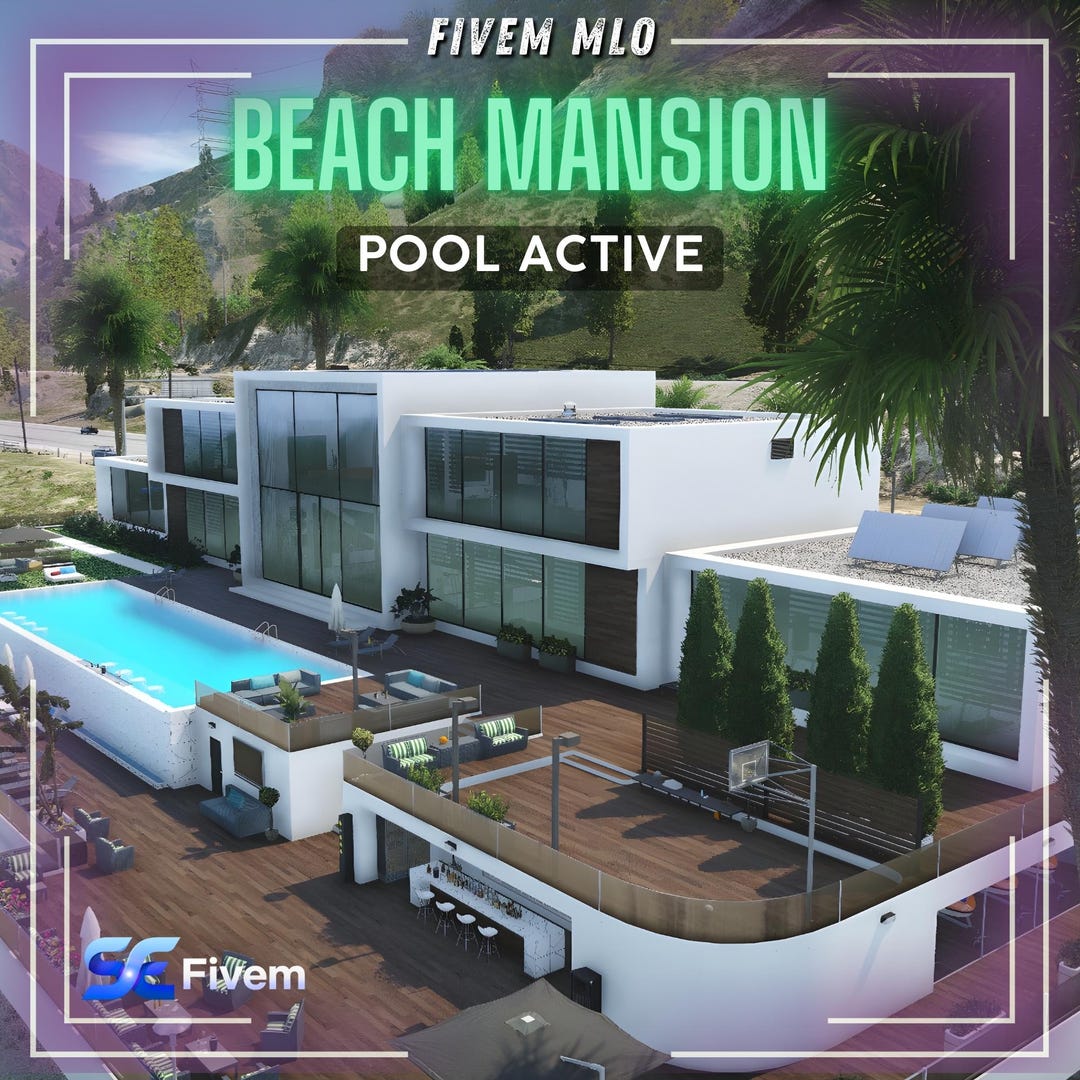 Buy Fivem Beach Mansion MLO | Luxury Beach House | Pool Active | RP ...