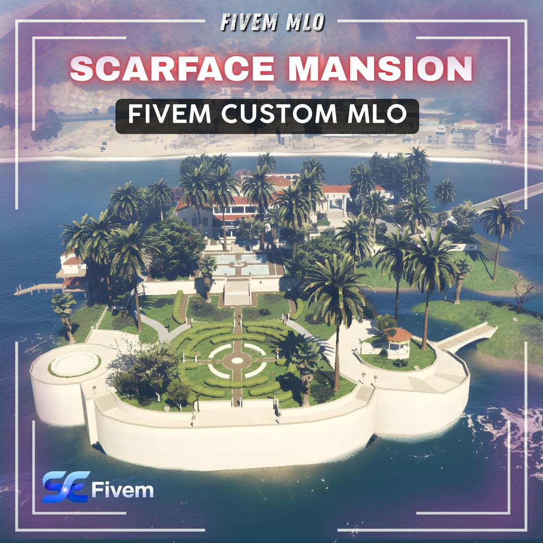 Scarface Mansion Fivem MLO | Luxury Island Mansion | Custom RP Interior ...