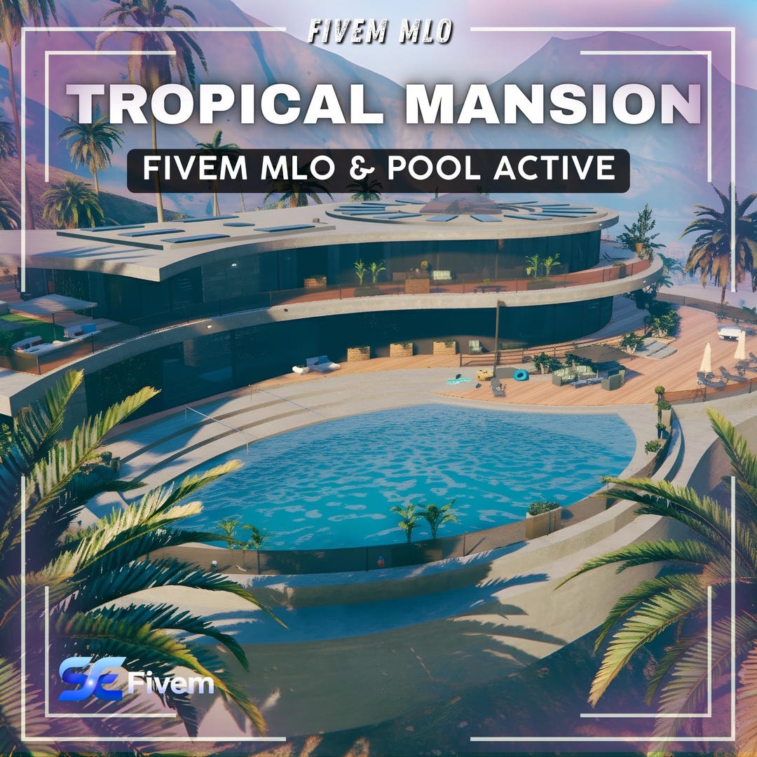 Tropical Mansion MLO for Fivem | Luxury Mansion With Active Pool - Etsy ...
