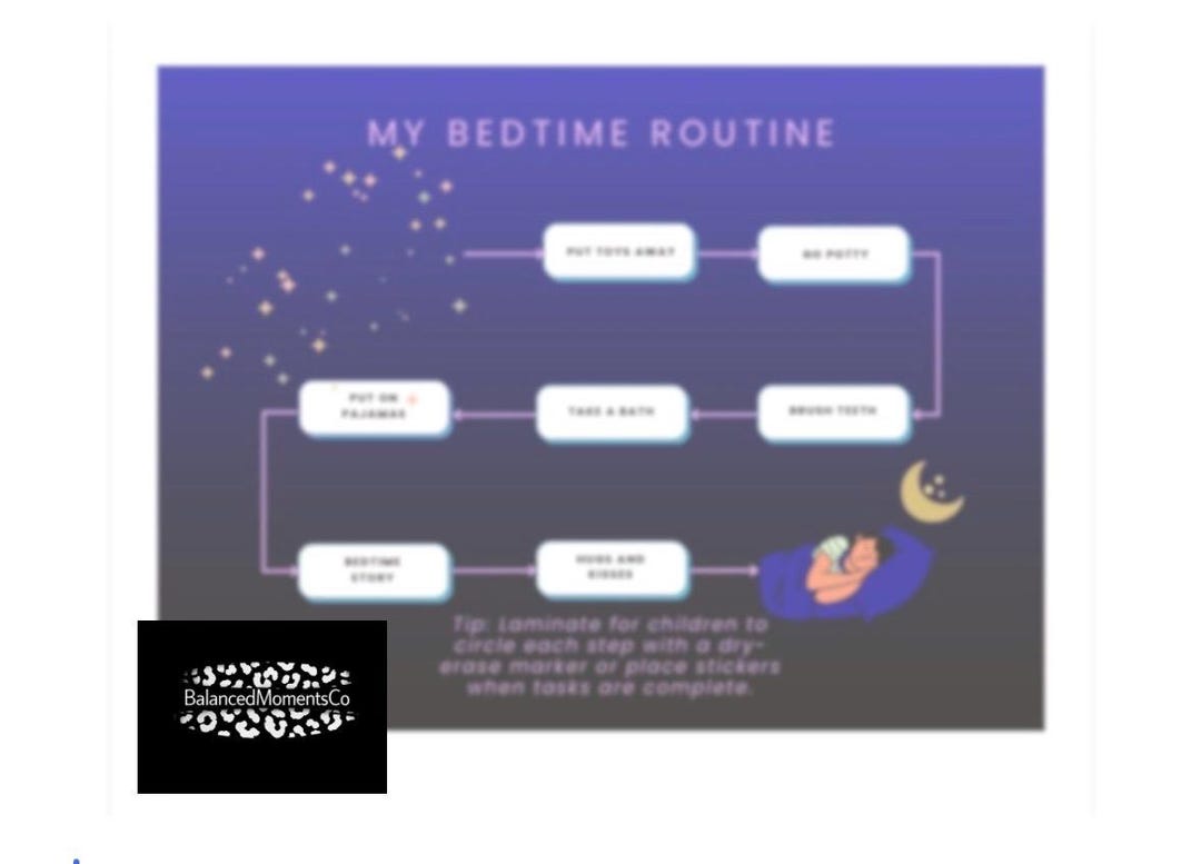 Kids Calm Routines Bundle | Bedtime Routine Chart + Emotions Chart ...