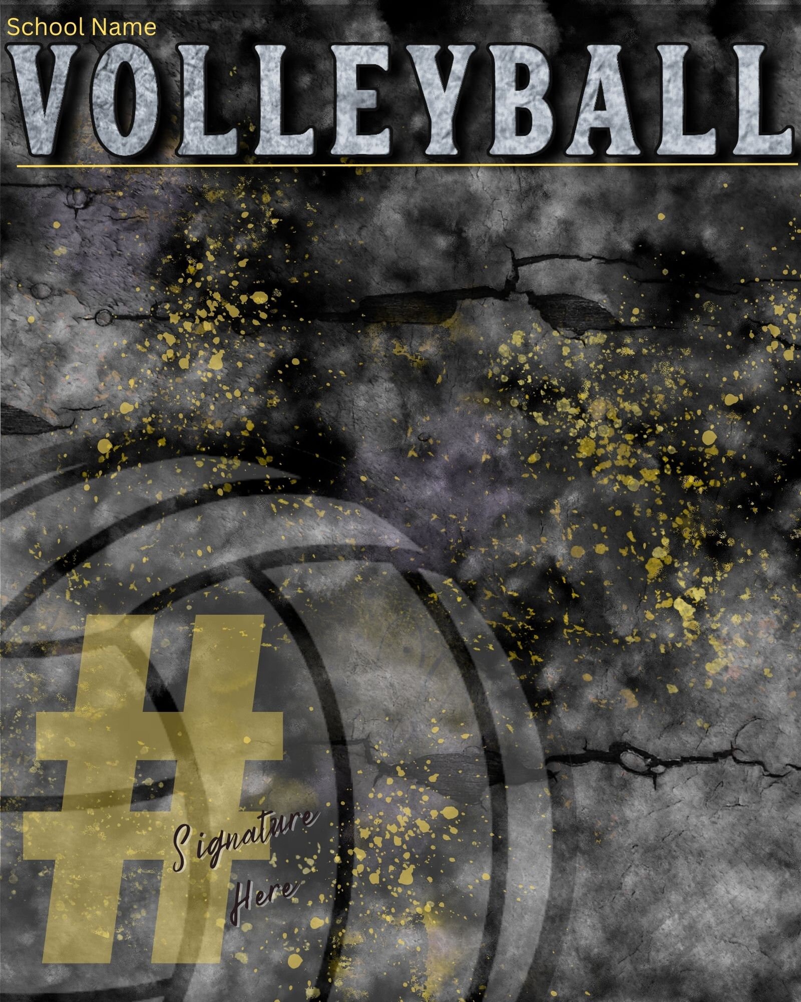 Volleyball Poster Template Sport Gift for Athlete Printable Canva ...