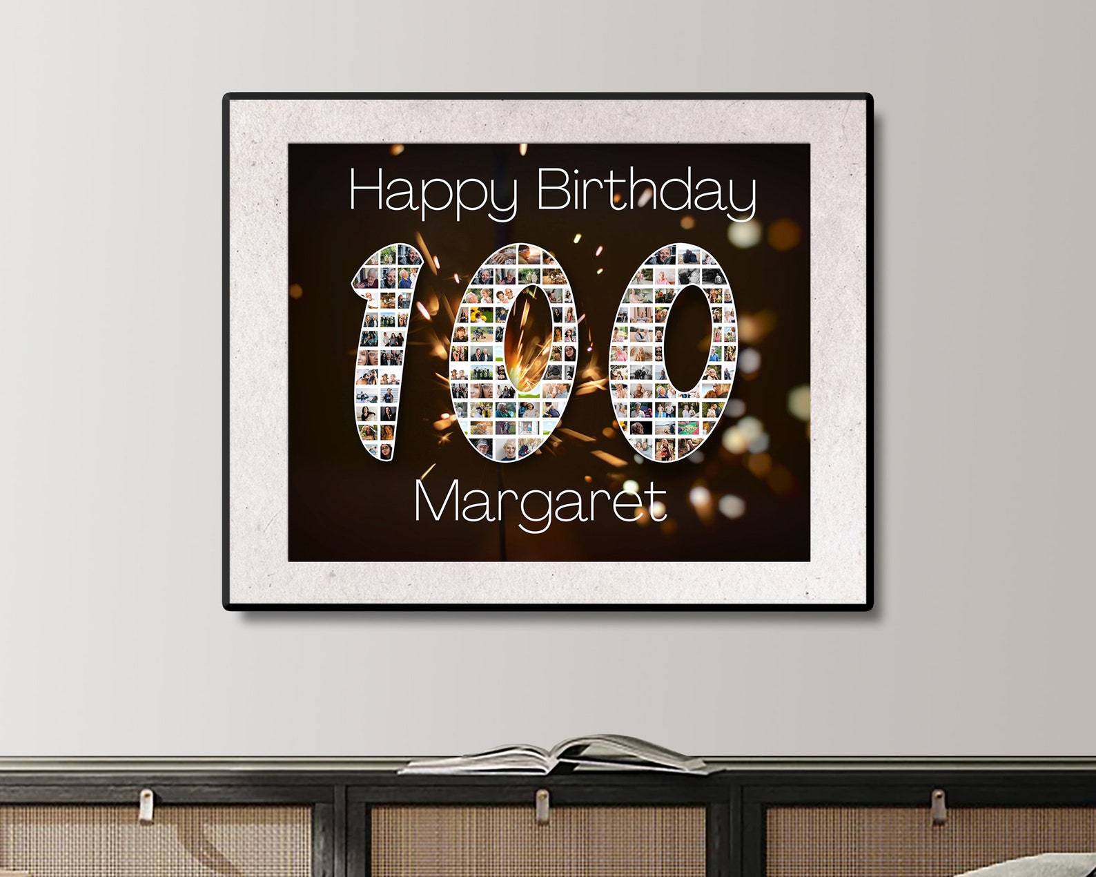 100th Birthday Gift 100 Year Old Gift Ideas 100 Number Photo - Etsy