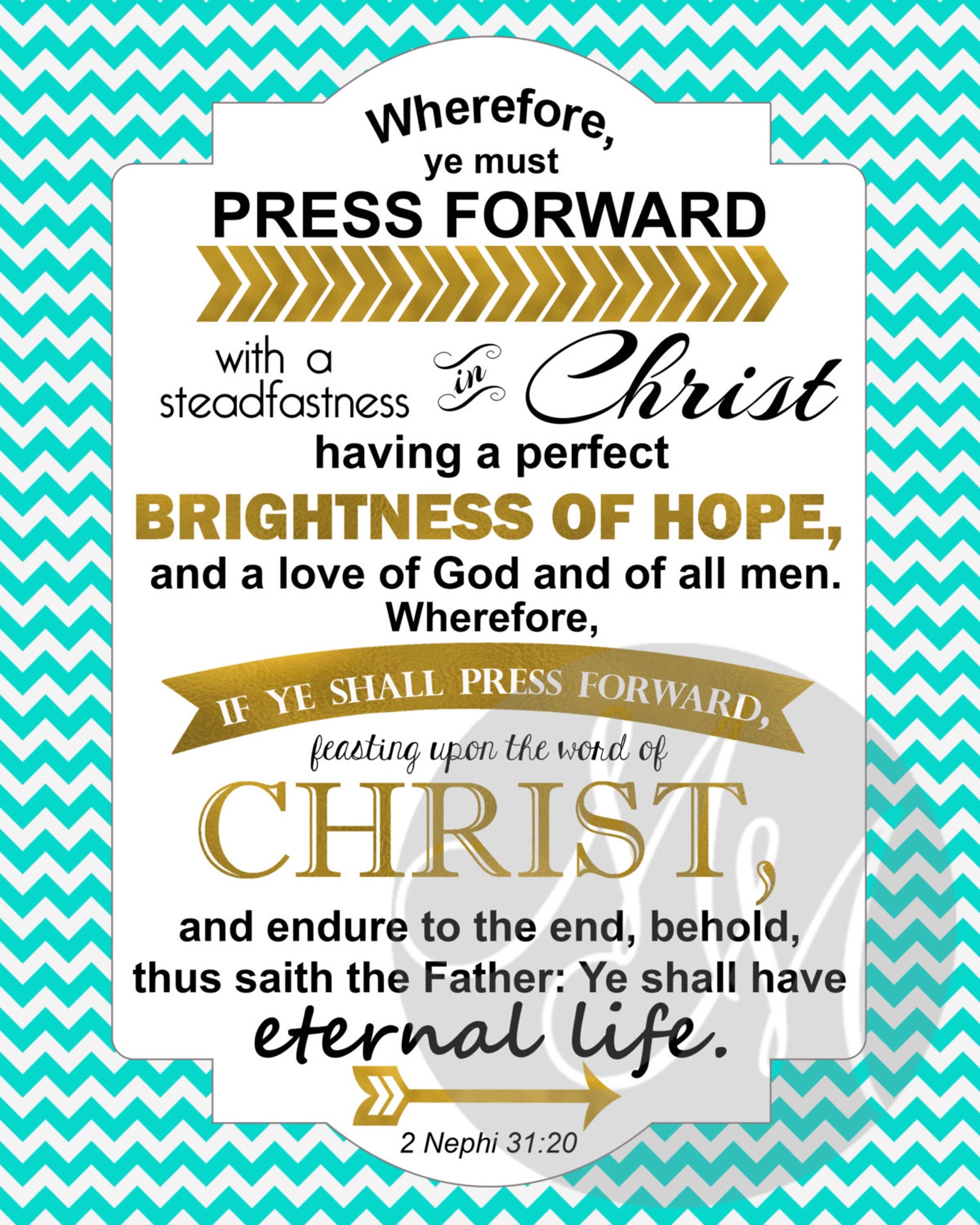 16x20press Forward With a Steadfastness in Christ. 2016 Mutual Theme ...