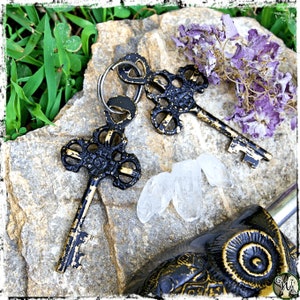 Antique Owl Lock and Key Set Witches Accessory - Etsy