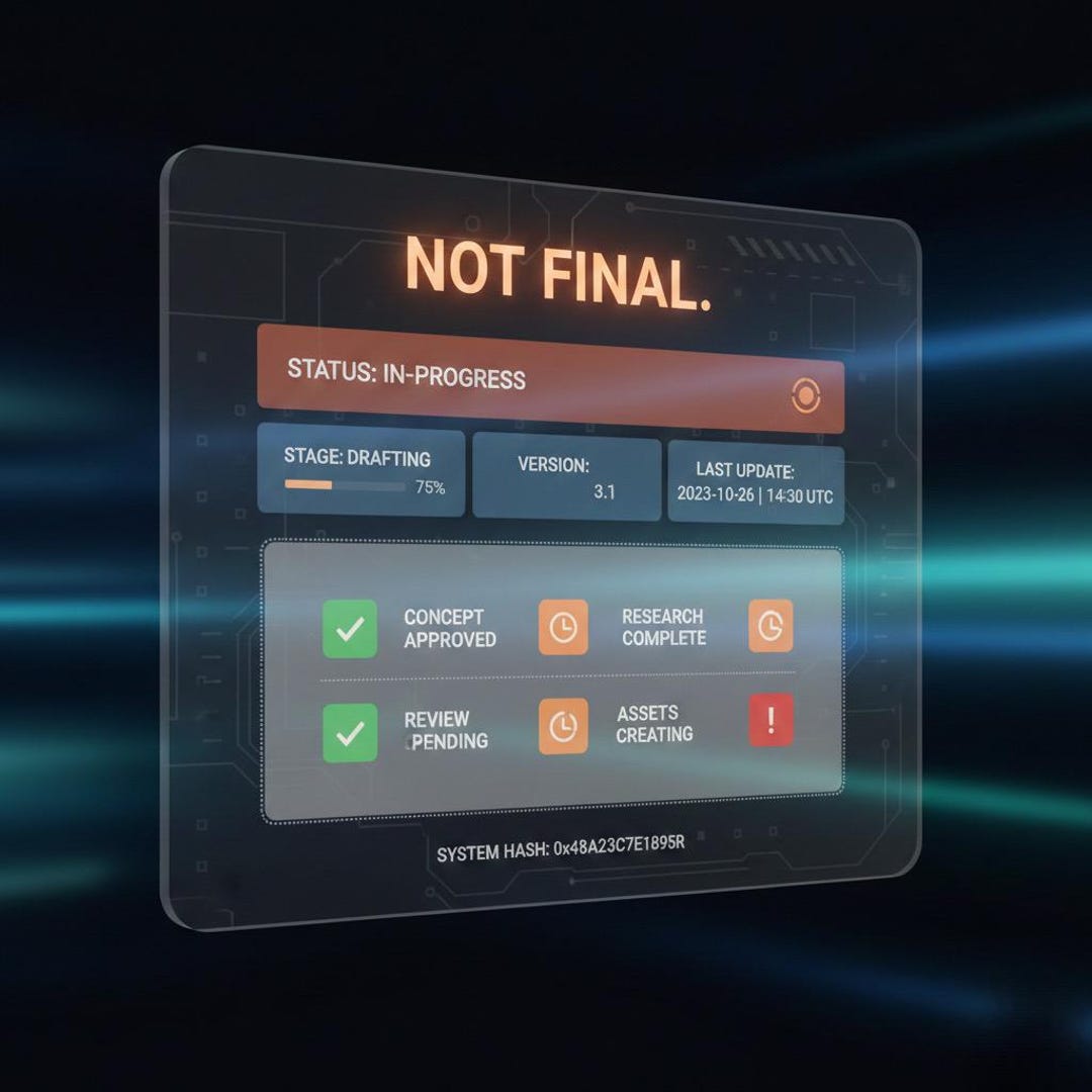 Futuristic HUD Project Status Label Overlay Graphic for Digital ...