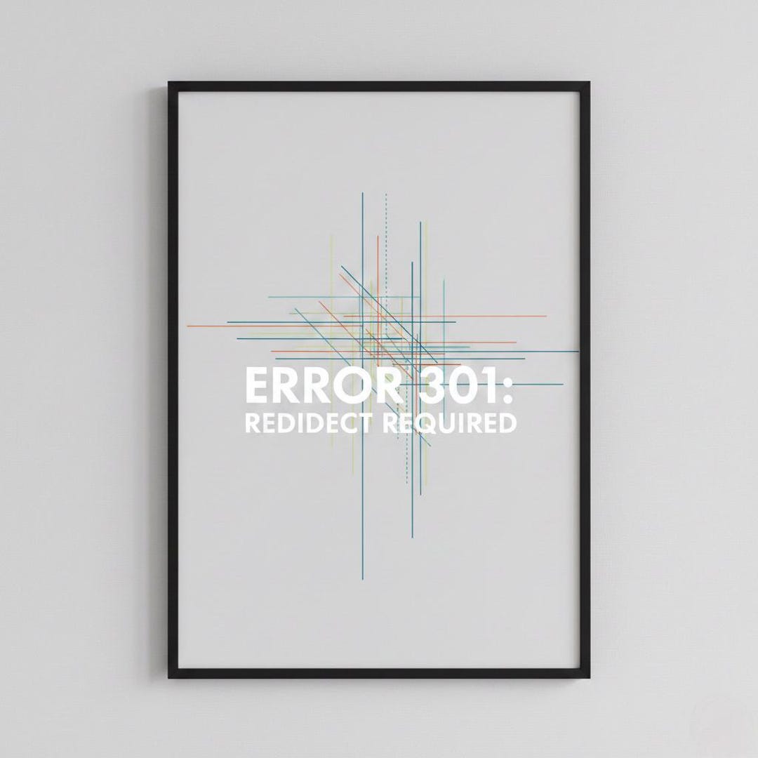 Tech Wall Art Featuring Error 301 Minimalist Abstract Design for ...