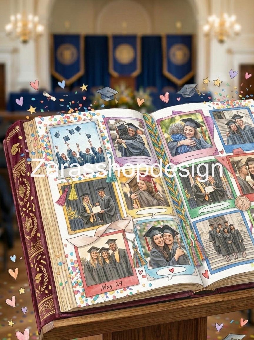 Graduation Memory Book Cover | Teacher Digital Planner Template | Class ...