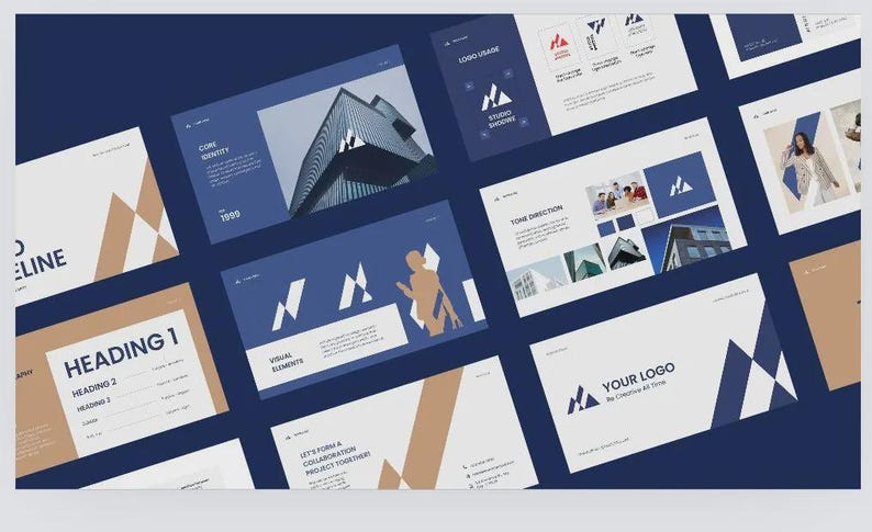 Vibrant Real Estate Brand Identity Template | Red and Navy Realtor ...