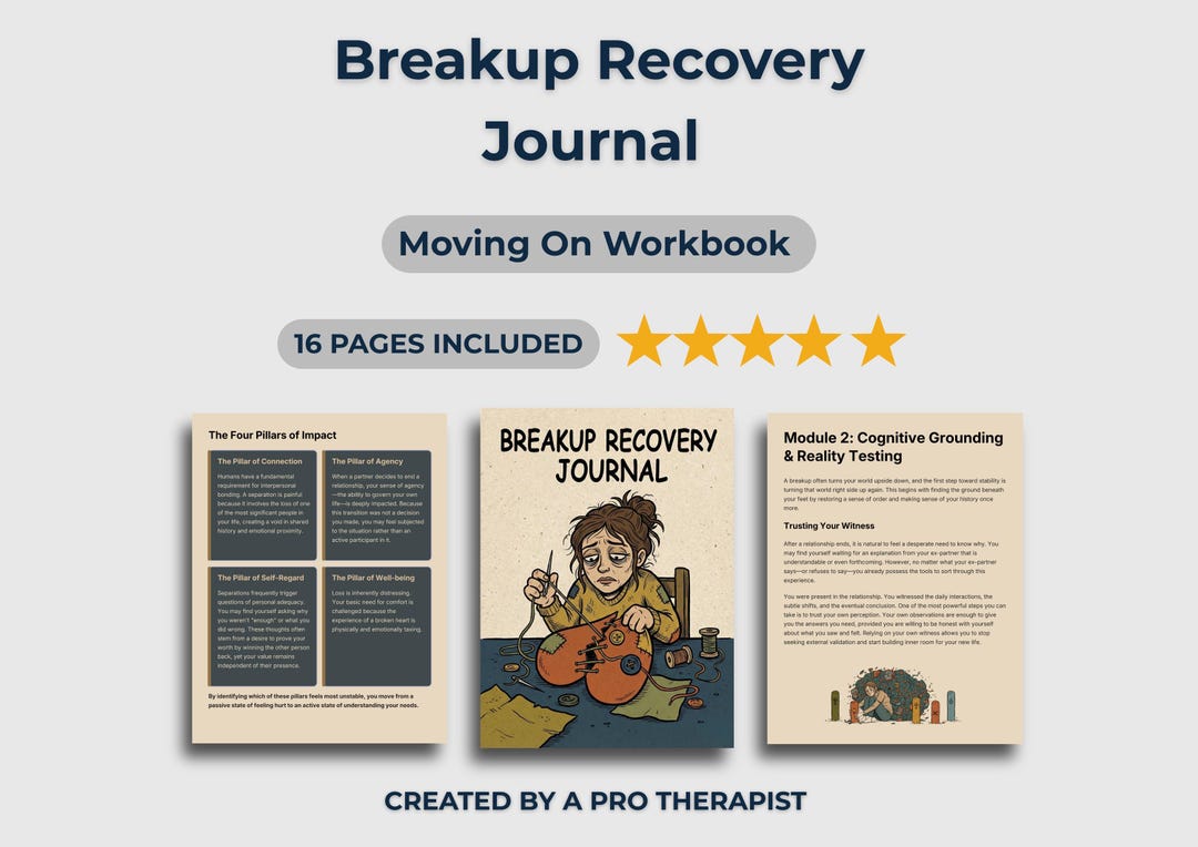 Breakup Recovery Journal | Moving on Workbook | Separation Support ...