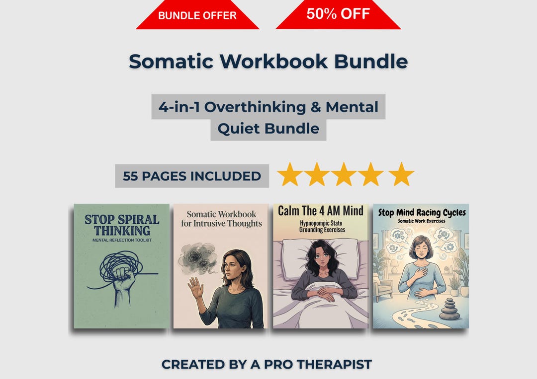 Somatic Workbook Bundle | Regulate Your Nervous System | Intrusive ...