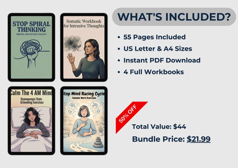 Somatic Workbook Bundle | Regulate Your Nervous System | Intrusive ...