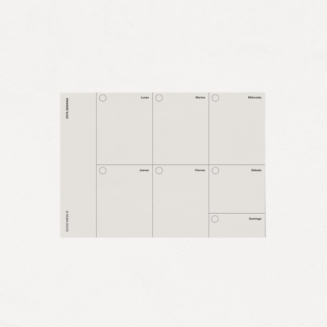 Planner Semanal A4 Imprimible · Formato Horizontal SIN FECHA · PDF ...