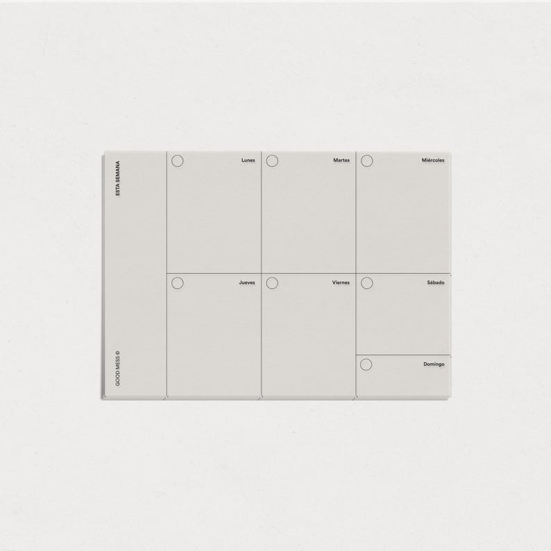 Planner Semanal A4 Imprimible · Formato Horizontal SIN FECHA · PDF ...