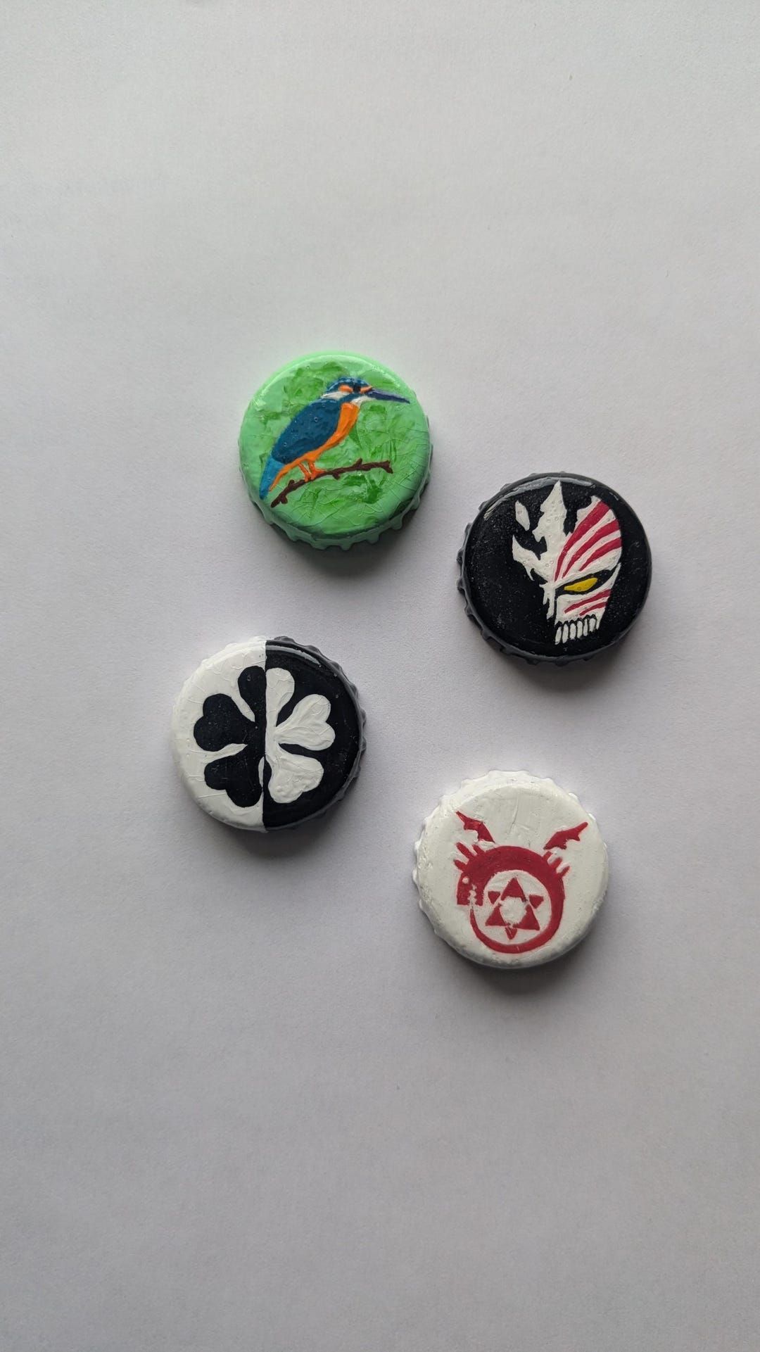 Hand Painted Bottle Caps- Made to Order - Etsy