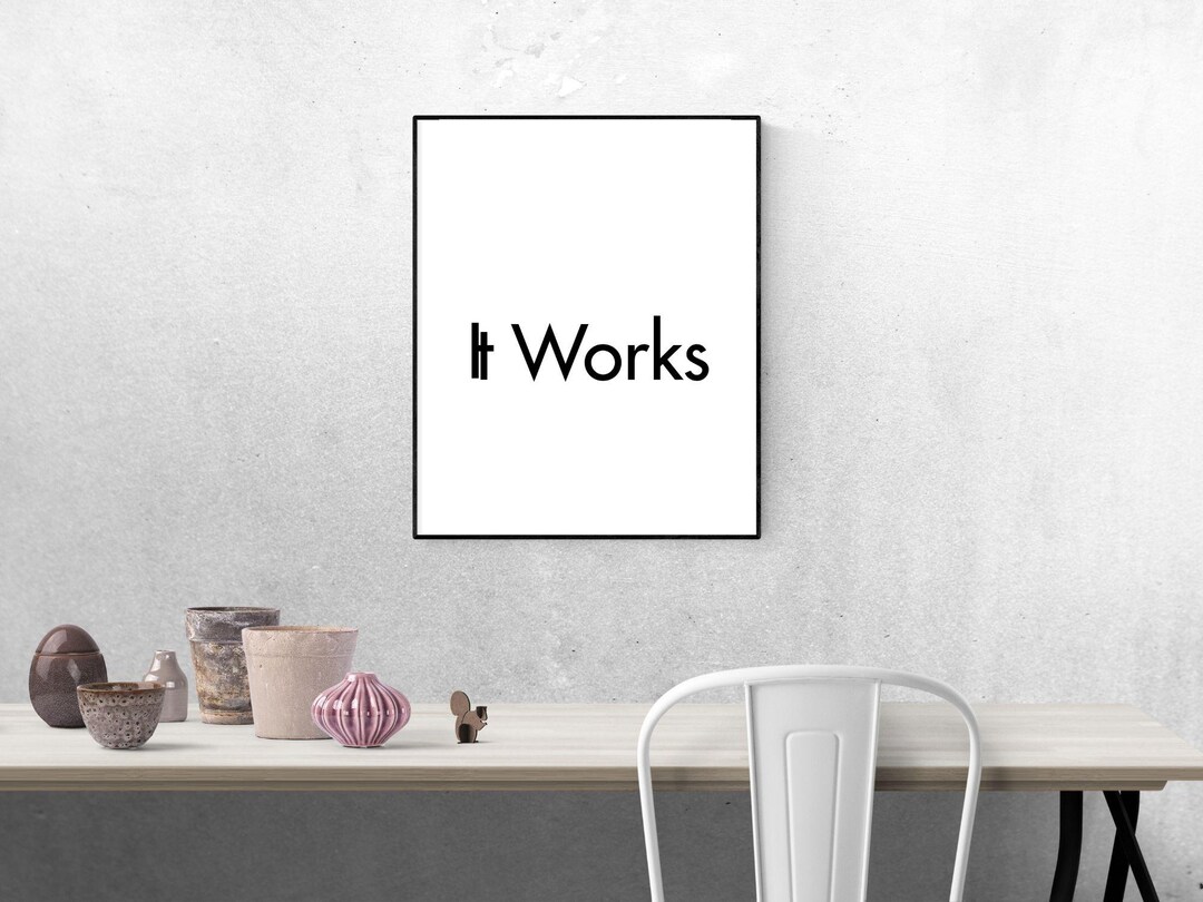 It Works Digital Poster Printable A4 - Etsy