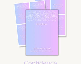 Confidence Affirmation Cards | Build Self Trust & Inner Strength | 36 ...