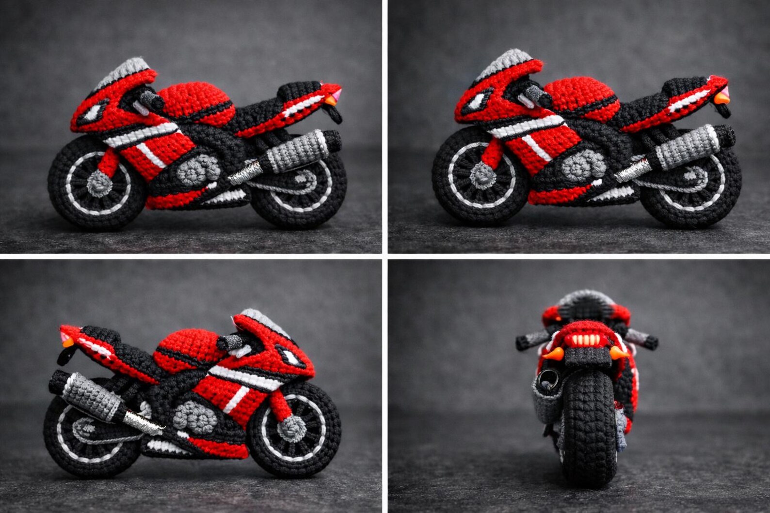 Motorcycle Amigurumi Pattern – Racing Sport Bike Crochet PDF Tutorial ...