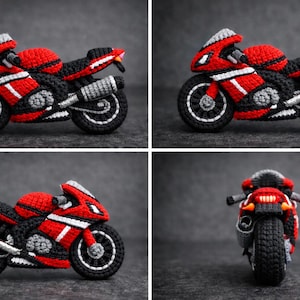 Motorcycle Amigurumi Pattern – Racing Sport Bike Crochet PDF Tutorial ...