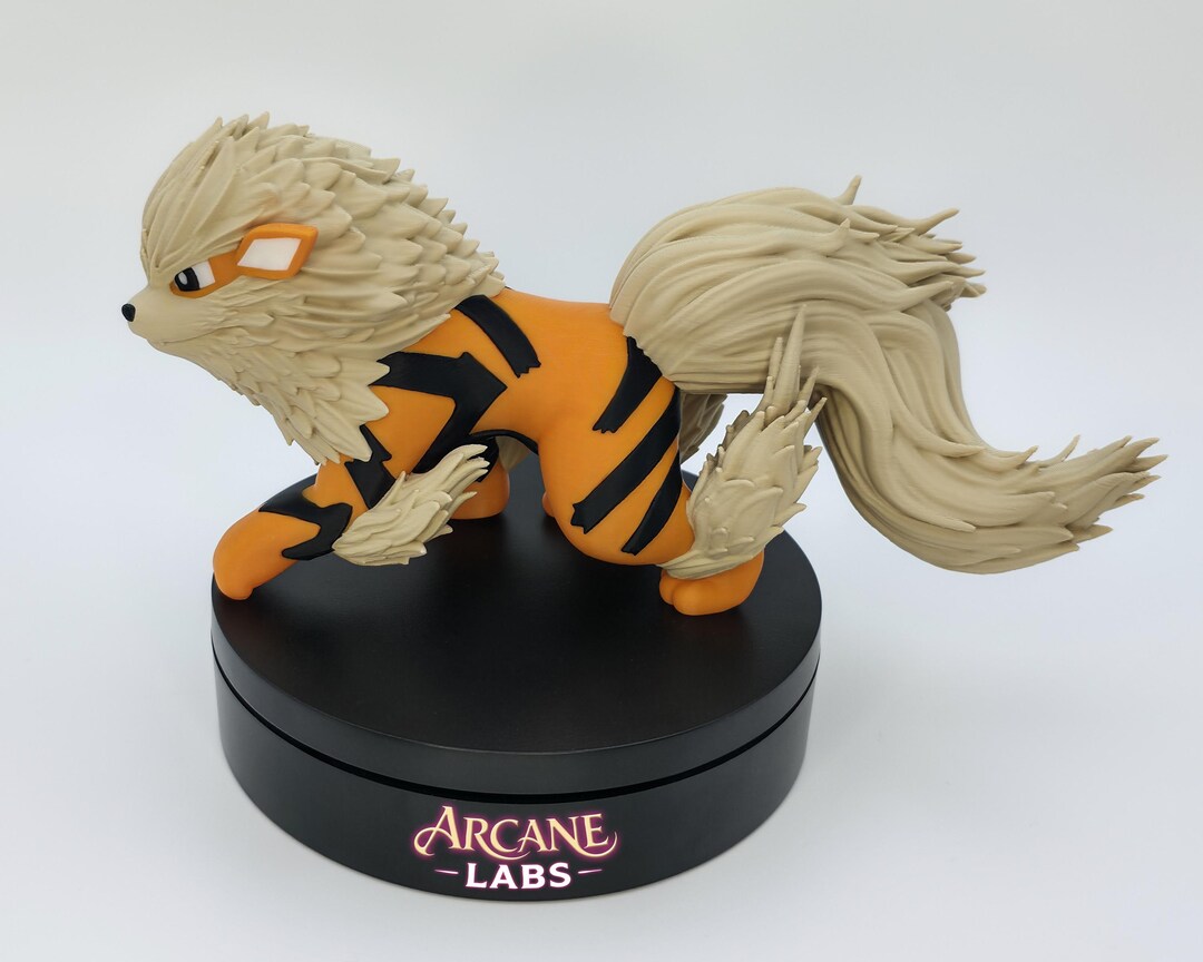 Arcanine Figure | 3D Printed Legendary Fire-type Canine Statue - Etsy