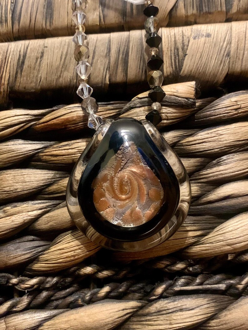 Half and Half Monochrome Pendant Necklace - Etsy